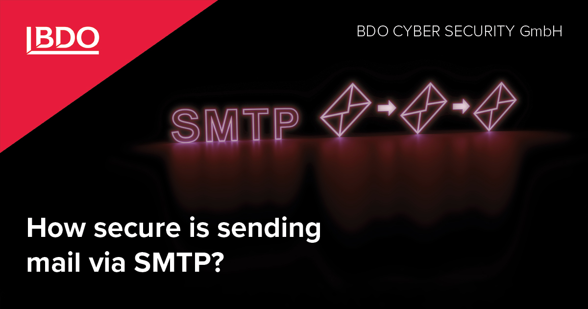 How secure is sending mail via SMTP? - BDO